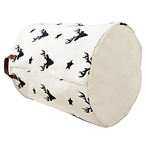 BOOHIT Cotton Fabric Storage Bin,Collapsible Laundry Basket-Waterproof Large Storage Baskets,Toy Organizer,Home Decor (Deer Head)