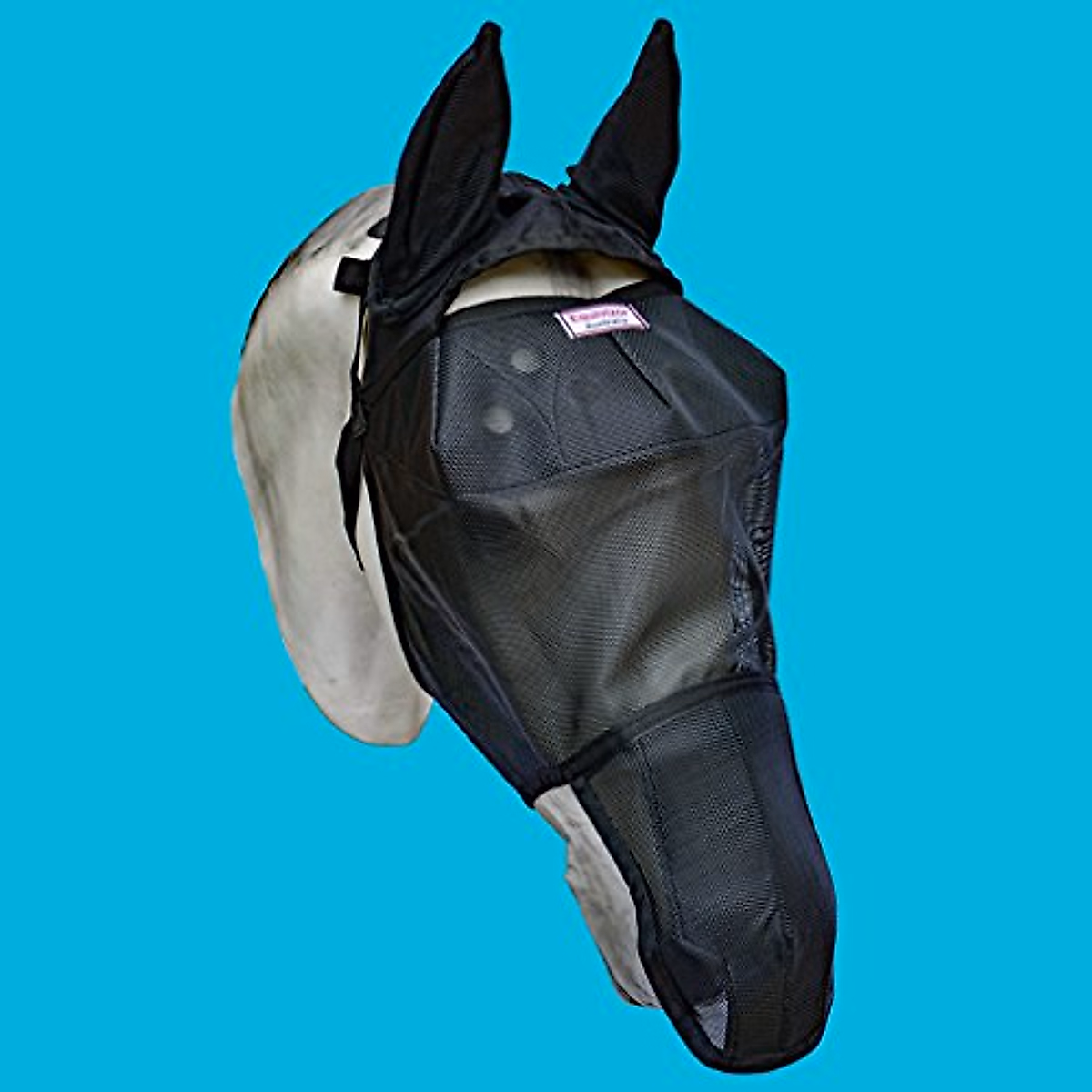 EquiVizor 95% UV Eye Protection (COB) Horse Fly Mask with Ears/Nose. Helps with Uveitis, Corneal Ulcer, Light Sensitive, Cancer, Designed to Stay ON Your Horse, Off The Ground!