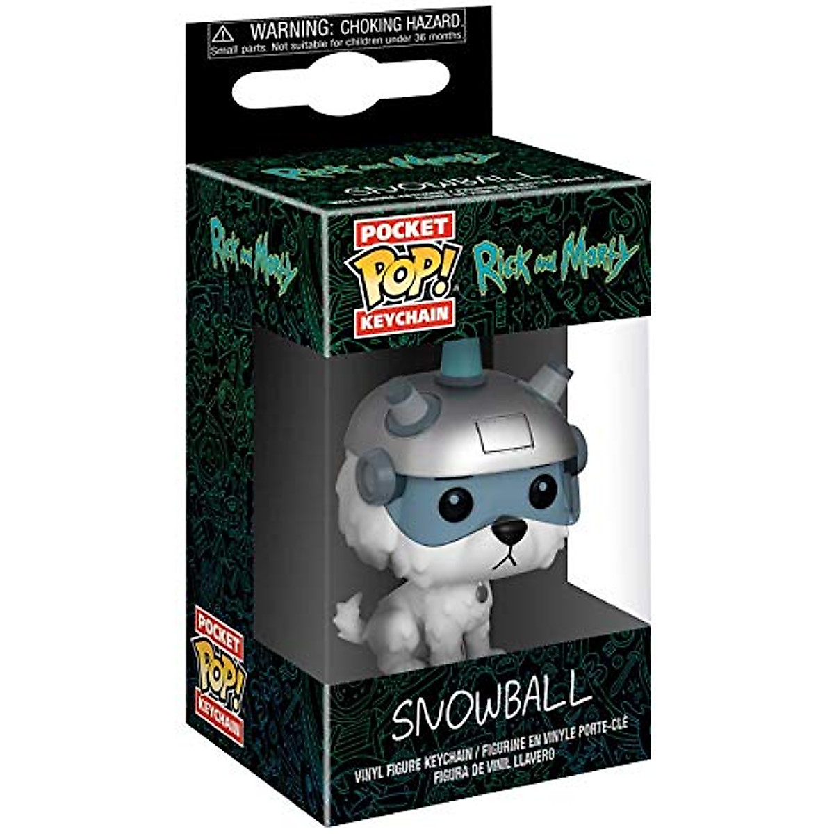 Funko Pop Keychain: Rick & Morty - Snowball Collectible Figure, Multicolor