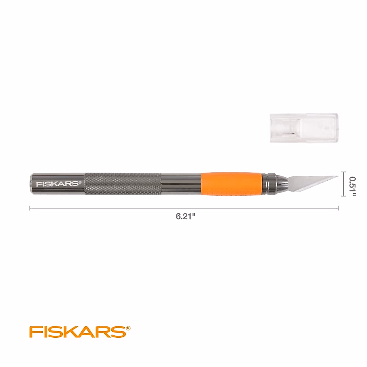 Fiskars Heavy Duty Die Cast, Exacto, 8 Inch, Precision Knife, Steel & X-Acto No 1 Precision Knife | Z-Series, Craft Knife, with Safety Cap, 11 Fine Point Blade, Easy-Change Blade System
