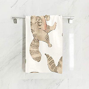 ALAZA Microfiber Gym Towel Cat Cartoon Kittens, Fast Drying Sports Fitness Sweat Facial Washcloth 15 x 30 inch