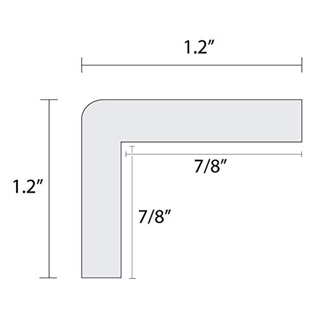 KidKusion Corner Cushion | Made in USA | Brown | 8 Pack | Furniture and Corner Protector