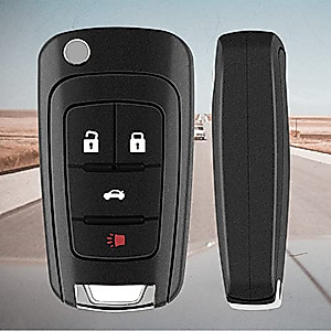 Keyless Entry Remote Uncut Flip Key Fob Fits for Chevrolet Cruze/Equinox 11-2015, Buick Lacrosse10-2016 FCCID: OHT01060512 315Mhz (Pack of 1)