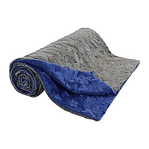 berry bebe Baby Boy Gifts, Personalized Baby Blanket for Boy, Custom Name Blankets Plush Mink Material with Star Design, Blue and Gray