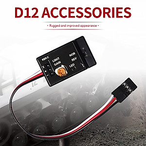 GIUIN Mini Gyro Gyroscope for D12 1/10 RC Car Drift Car Steering Output Integrated Compact Light-Weight Design