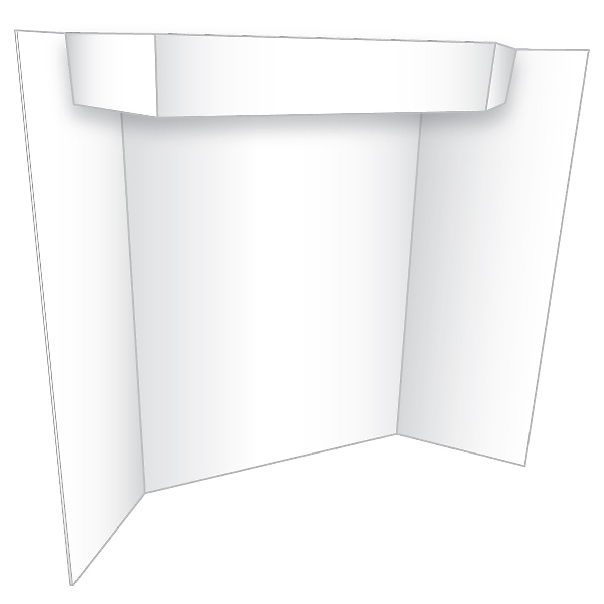 Eco Brites 27367 Too Cool Tri-Fold Poster Board, 24 X 36, White/White