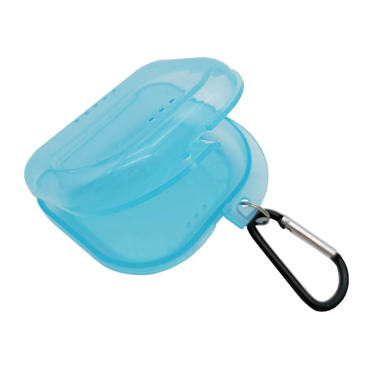 AIWAYING Retainer Case Mouth Guard Denture Box with Carabiner Clip