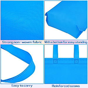 Aneco 24 Pack Reusable Party Non-Woven Favor Bags 9.5×9.5 Inch Pinata Goodie Gift Bag Colorful Tote Candy bags for Birthday Weeding Party