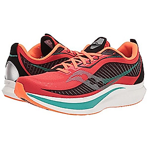 Saucony Men's Endorphin Speed Running Shoe, Scarlet/Black, 14