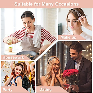 bodbop Crystal Hair Band, Fashion Headband for Women, Pearl Hairband Head Hoop for Girls with Pretty Cute Rhinestone Flower, Nice Elegant Headwear Accessory with Shiny Bling for Wedding Bride Beauty