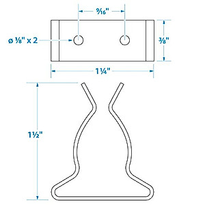 Seachoice Spring Clamps, Pack of 2, Polished Stainless Steel, 5/8-1.25 In.