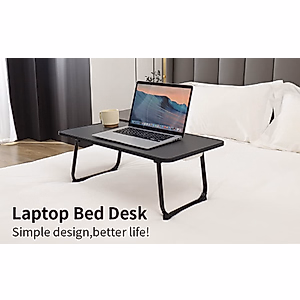 [28' x 16'] Extra Large Foldable Laptop Table for Bed, Floor Desk - Great for Eating, Study, Computer Use & Writing (Black)