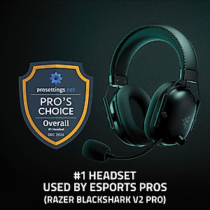 Razer BlackShark V2 Pro Wireless Gaming Headset 2023 Edition: Detachable Mic - Pro-Tuned FPS Profiles - 50mm Drivers - Noise-Isolating Earcups w/Ultra-Soft Memory Foam - 70 Hr Battery Life - White