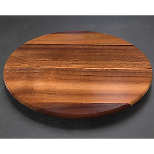 Lazy Susan Turntable, Engraved with Your Initial, Large 16" or 18” Wood Lazy Susan, Family Name Gifts, Laser Etched Wood