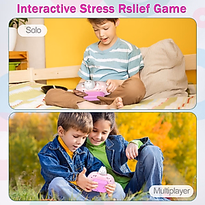 Blackma Fast Push Game Pop Fidget Toys for Kids, Handheld Puzzle Game Sensory Toys with LED Screen, Quick Push Light Up Game Gifts for 3-12 Year Old Girls Boys (Rabbit)