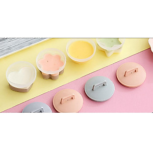 Boiled Egg Molds, 4Pcs Cartoon Cute Boil Egg Molds Sushi Rice Molds Hard Boiled Egg Shaper Cake Chocolate Molds with Oil Brush for Home Kitchen(Grey)