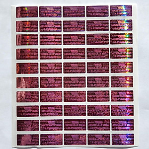 1000 Hologram Seal Pink Tamper Evident Labels Stickers 15 mm x 30 mm-(Pink)