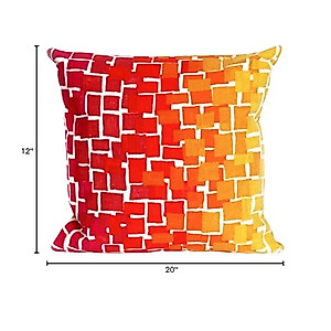Liora Manne Mystic II Mosaic Indoor/Outdoor pillow, Warm - 12" X 20""