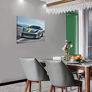 Car Poster Ferrari F40 Supercar Posters Racing Car Canvas Wall Art For Boy's Bedroom SuperCar Wall Decor Frame-style 30x20inch(75x50cm)