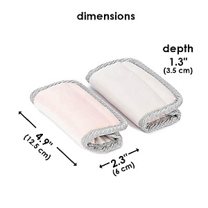 Diono Soft Wraps Car Seat Straps, Shoulder Pads for Baby, Infant, Toddler, 2 Pack Reversible Soft Seat Belt Cushion and Stroller Harness Covers Helps Prevent Strap Irritation, Pink