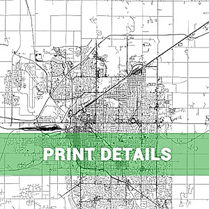 Dear Mapper Lincoln United States View Abstract Road Modern Map Art Minimalist Painting Black and White Canvas Line Art Print Poster Art Line Paintings Home Decor (Set of 3 Unframed) (16x24inch)