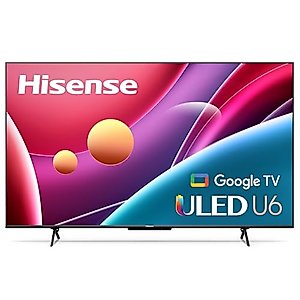 Hisense ULED 4K Premium 75U6H Quantum Dot QLED Series 75-Inch Smart Google TV, Dolby Vision Atmos, Voice Remote, Compatible with Alexa (2022 Model) Black