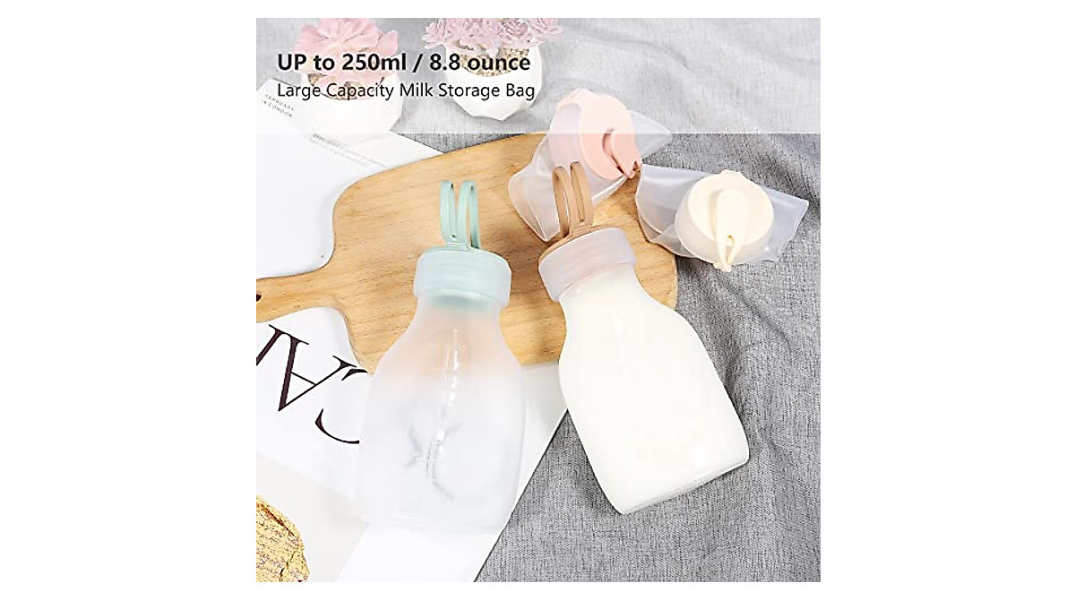 Stankeloko Reusable Silicone Milk Storage Bags - Leak-Proof