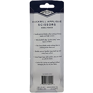 Havels Pointed Duckbill Applique Double Curve Scissors, White