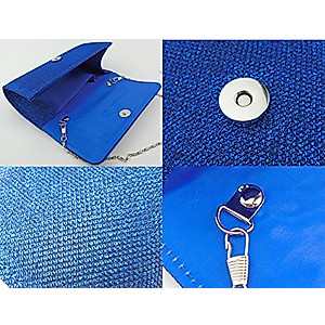 AITING Women's Evening Party Wedding Ball Prom Clutch Wallet Handbag (Royal blue)