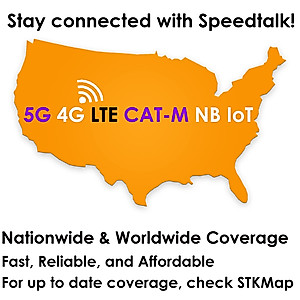 SpeedTalk Mobile $30 SIM Card for GSM GPS Tracking Kid Child Elderly Pet SmartWatch Car Tracker Devices Locators - 6 Months Service - USA Canada & Mexico Roaming