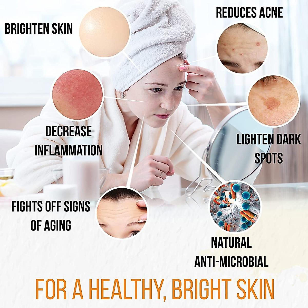 Turmeric Soap Bar for Face & Body - All Natural Turmeric Skin Soap - Turmeric Face Soap Reduces Acne, Fades Scars & Cleanses Skin - 4 Oz Turmeric Bar Soap for All Skin Types Made in USA