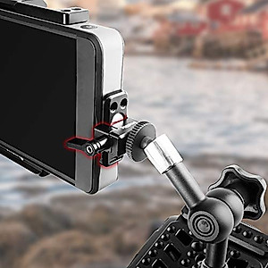 SmallRig NATO Clamp, Quick Release Clamp with 1/4" 3/8" M2.5 Thread for Cold Shoe Monitor Support Camera Cage - 1973
