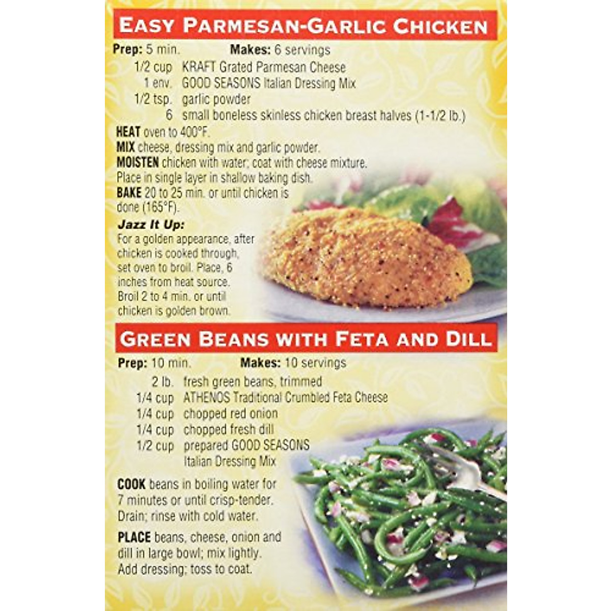 Good Seasons Italian Salad Dressing & Recipe Mix 0.7oz, 10 Pouches, Total Net 7oz