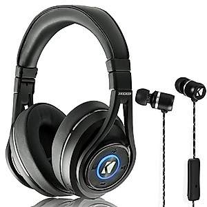 KICKER CushNC Bluetooth Noise Cancelling Headphones Stereo Earbud, Headphone and Earbud Listening Package