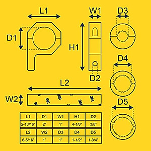 Off-Road Light Mounting Bracket Bar Clamp Kits [1"/1.5"/1.75"/2" Inch] [Horizontal Bar] [Aluminium] [2 Units] Bull Roll Cage Clamps Mount For ATV UTV