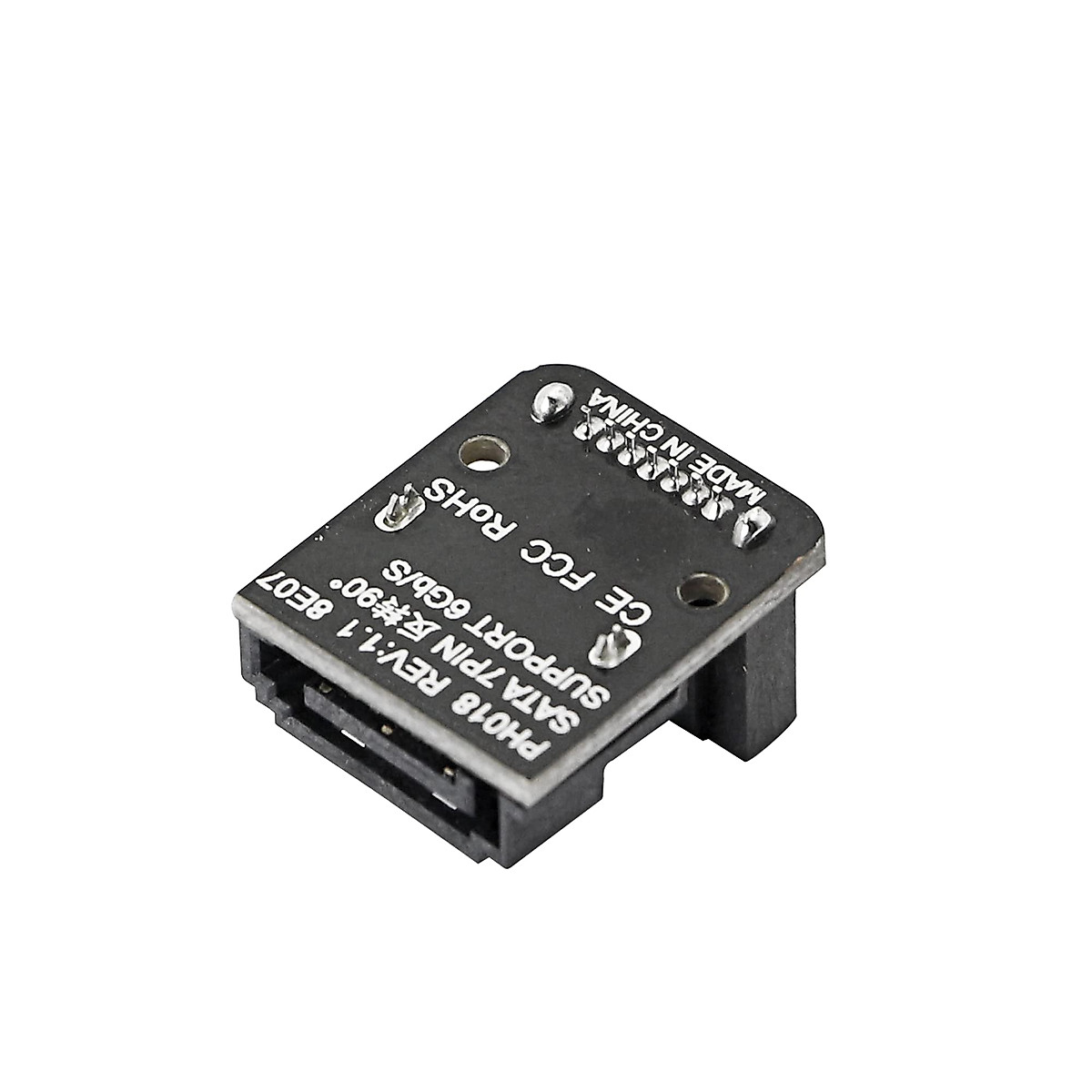 CERRXIAN 90 Degree SATA Adapter, Up Angle SATA 7Pin Male to Female Converter for Motherboard Desktops Computer SSD HDD(UP/Front)(2-Pack)