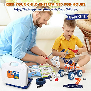 Building Toys Kits 152 Piece STEM Toys Erector Set for Boys Creative Construction Engineering Fun Educational Building Blocks Set for Boys and Girls Ages 6 7 8 9 10 11 12 Year Old, Best Toy Gift