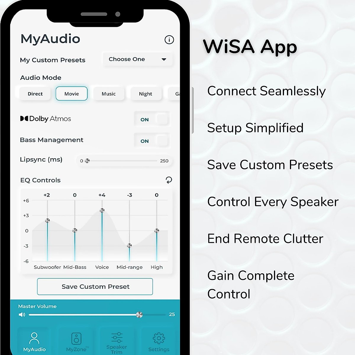 WiSA SoundSend | Wireless Audio Transmitter for All Smart TVs | Features Eight Channels of Uncompressed 24-bit 48/96 kHz Sound | Connects Automatically to WiSA-Certified Speakers (Sold Separately)