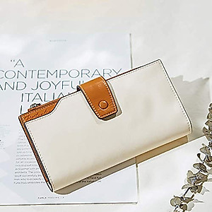 BOSTANTEN Women Leather Handbags Designer Purses Two Tone Satchel Top Handle Bags Bundle with Womens Wallet Leather Wallets Large Capacity Cash Cluth Zipper Purses