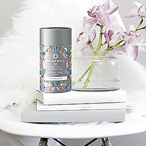 Primrosia 30 Metallic Markers - Acrylic Paint Pens – Extra Fine Tip Metallic Markers Set. Art supplies for DIY Craft, Drawing, Ceramics, Coloring, Rock Painting, Calligraphy and Lettering