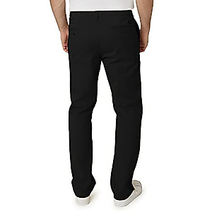 Chaps Men's Khaki Pants - Classic Straight Fit Casual Pant - Comfort Stretch Chinos with Flex Waistband for Men, Size 38W x 30L, American Black