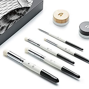 ARTIFY Drybrush Set Animal Hair Dry Brushes: Professional-Grade Dry Brush for Effortless Miniature & Model Painting - 5 Sizes Hobby Detail Paint Brushes for Tabletop & Wargames Miniatures