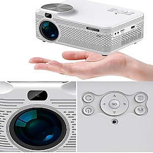 Remote focusing Android intelligent projector, high-definition 1920*1080P video, home theater portable projector, 1280 x 720 Display resolution, wireless on-screen projection. 20-200 inch projection