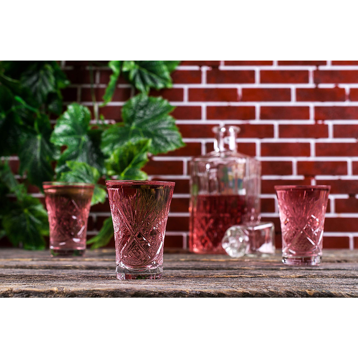 Le'raze [Set of 6] Heavy Base Shot Glass Set, 2-Ounce Shot Glasses for Scotch, Whiskey, Tequila, or Vodka, 6-Pack