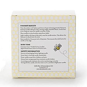 Hand-Rolled Beeswax Votive Candles 4pk - By Little Bee of Connecticut
