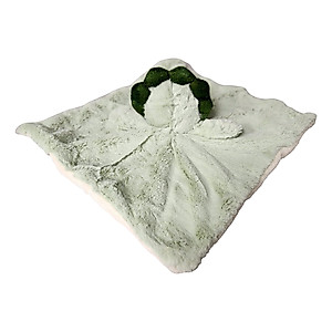 Green Dinosaur Lovey Lovie Security Blanket with Rattle