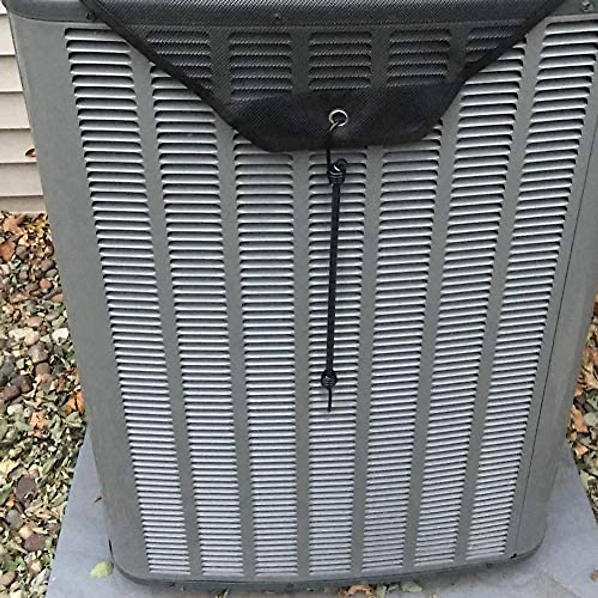 Air Conditioner Covers for Outside Units Central Ac Cover Leaf Guard Heavy Duty Mesh AC Defender for Outdoor Square Units, All Season Black (24 x 24 inch )