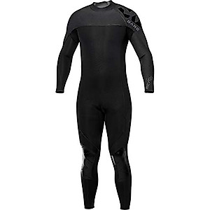 BARE 5MM Revel Men's Full Wetsuit | Combines Comfort and Flexibility | Made from a Blend of Neoprene and Laminate | Designed for All Watersports Including Scuba Diving and Snorkeling | Grey MLS