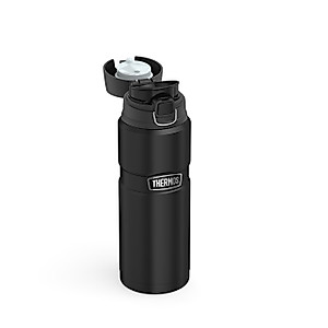 THERMOS Stainless King Vacuum-Insulated Drink Bottle, 24 Ounce, Matte Black