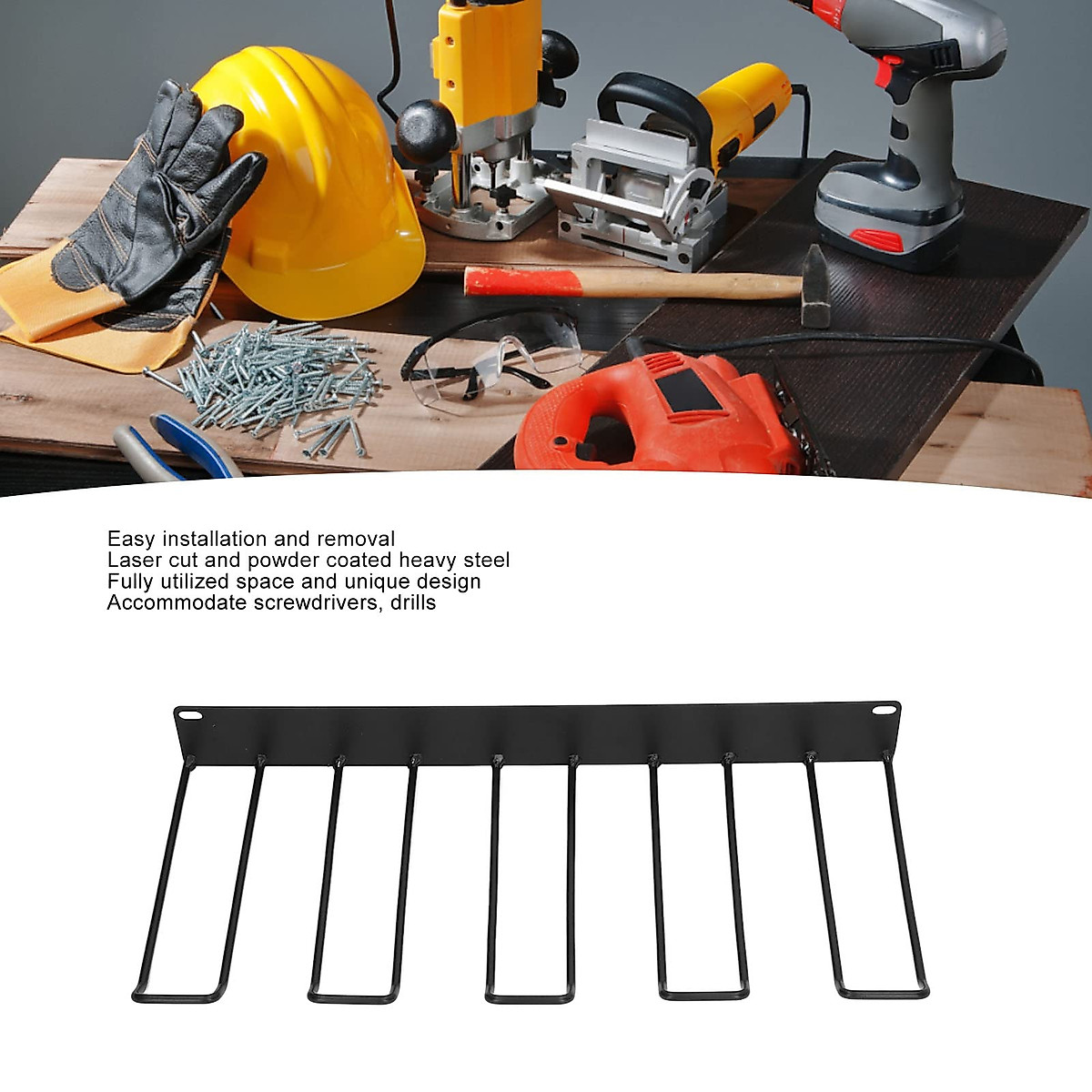 Power Tool Organizer Garage Tool Storage Rack Wall Mounted Drill Holder for Toolbox Manager and Storage